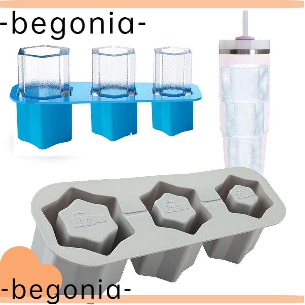 BEGONIA Ice Cube Tray , Silicone 3 Cilindro Oco Molde De Gelo , Suco ...