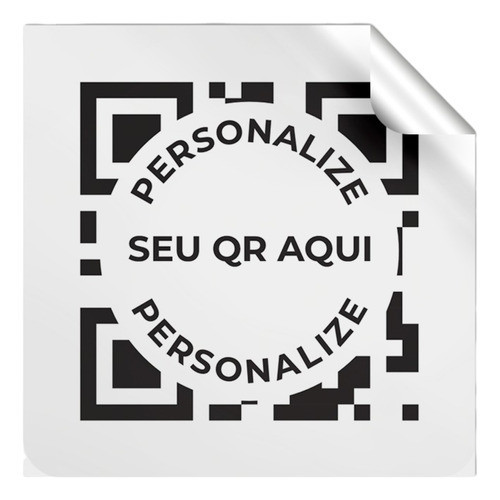 1000 Etiqueta Adesivo Vinil Personalizado 5x5 Cm Qr Code | Shopee Brasil