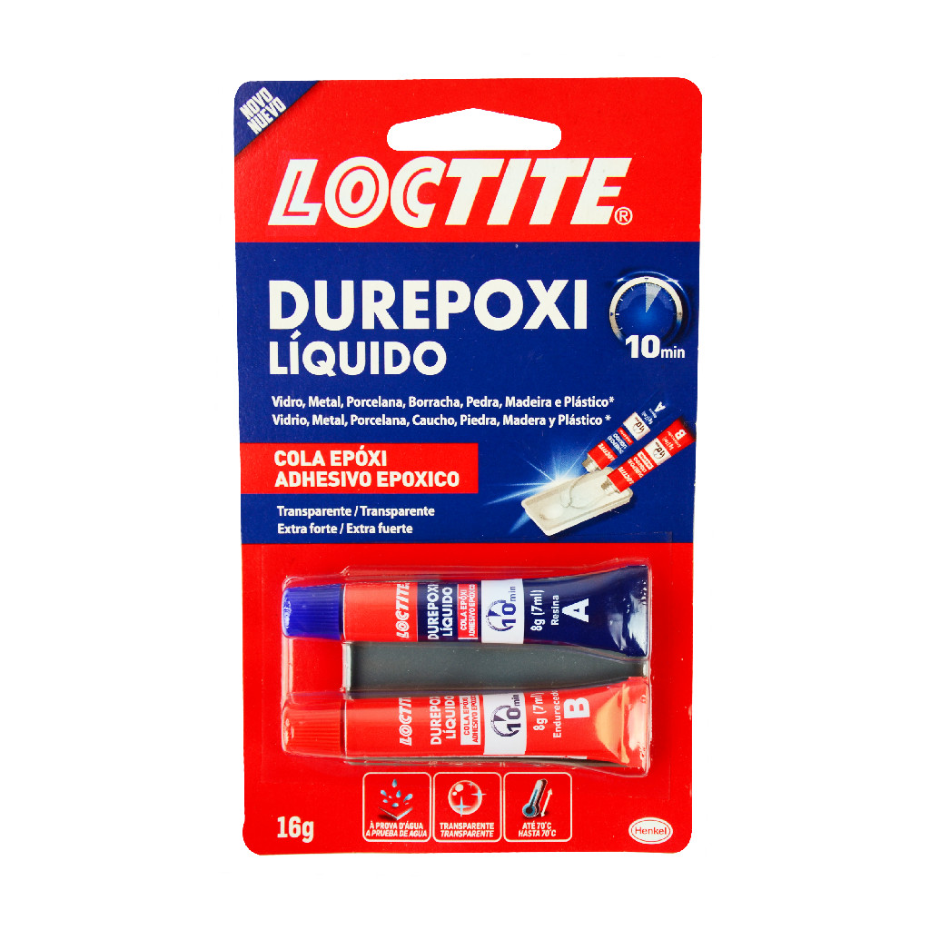Adesivo Cola Epoxi Durepoxi Líquido Extra Forte 16g Porcelana Metal ...