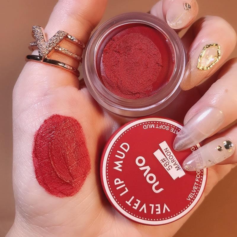 Novo Lama Labial Veludo Matte Matte Lip Glaze Tik Tok Tok Tik Estilo ...