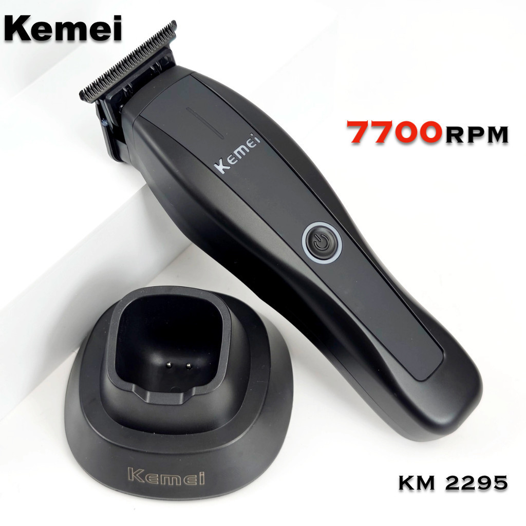 Aparador Elétrico Profissional Kemei 2295 Para Homem Com Base De Carga Lâmina Revestida Dlc ...