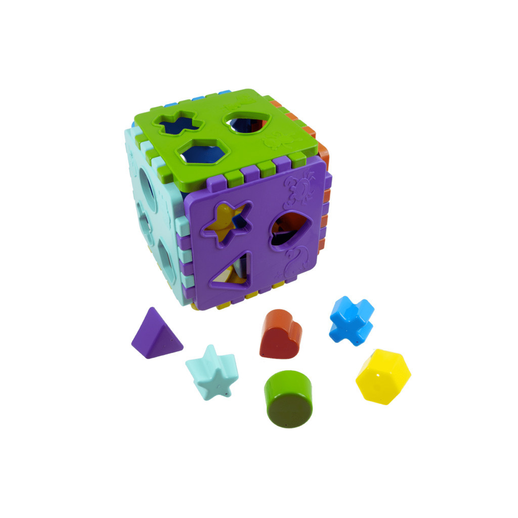Brinquedo Infantil Cubo Didático Para Crianças Formas Para Encaixes ...