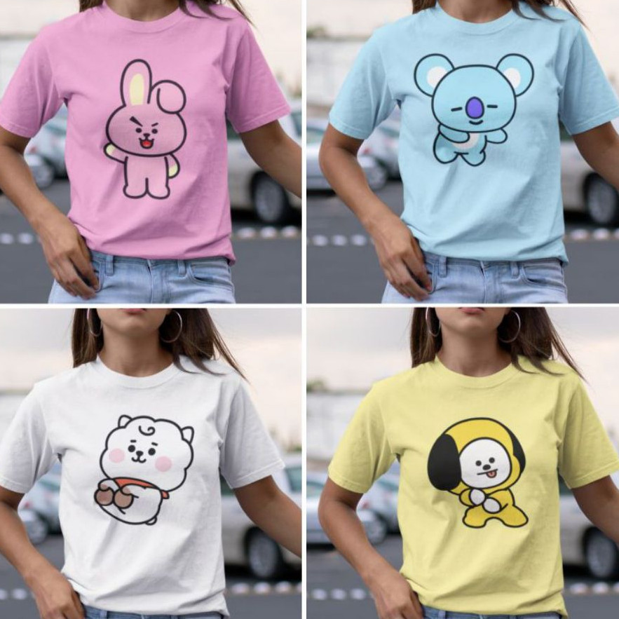 Camiseta BT21 BTS Tata Chimmy Cooky RJ Koya Shooky Mang Van Unissex ...