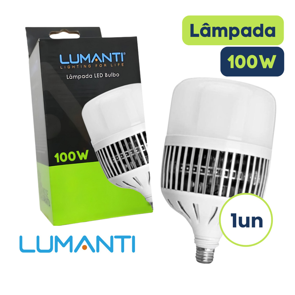 Lâmpada Led 100w Bulbo E27 Luz Branca 6500K Econômica Alta Potência ...