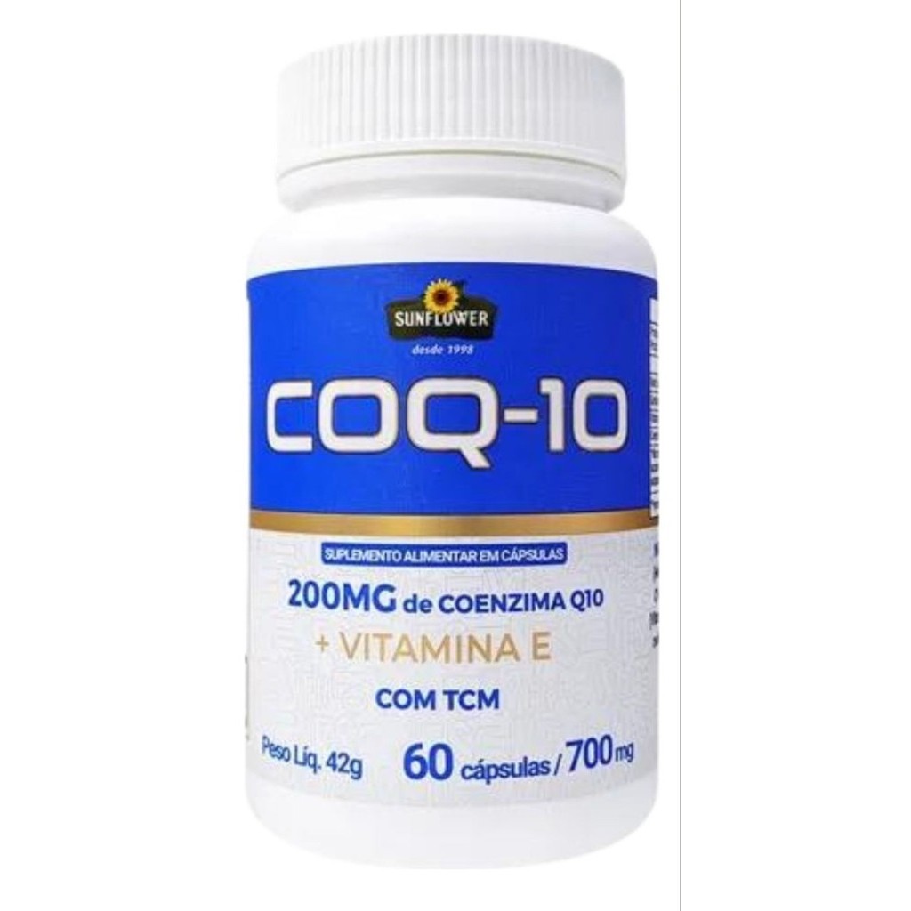 Coenzima Q10+Vit E 700 mg 60 caps Sunflower | Shopee Brasil