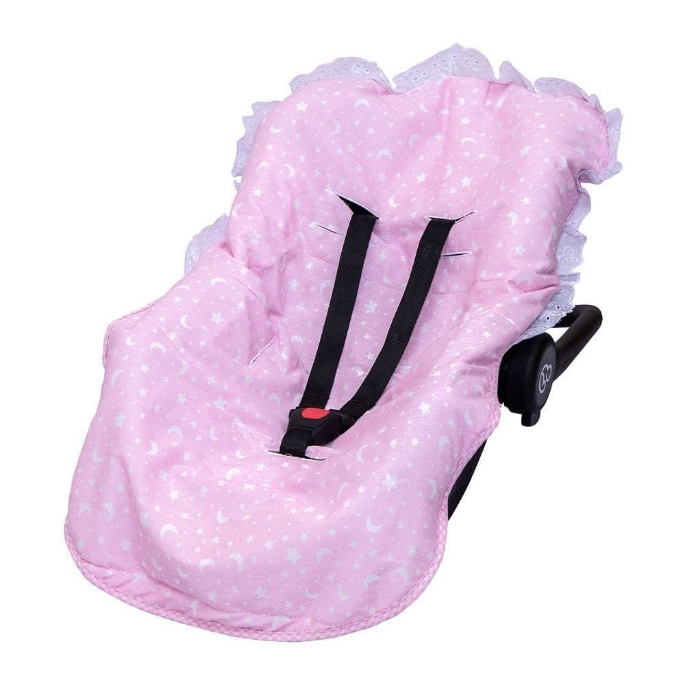 Capa Para Bebê Conforto Encanto Estrelinhas Rosa Claro | Shopee Brasil