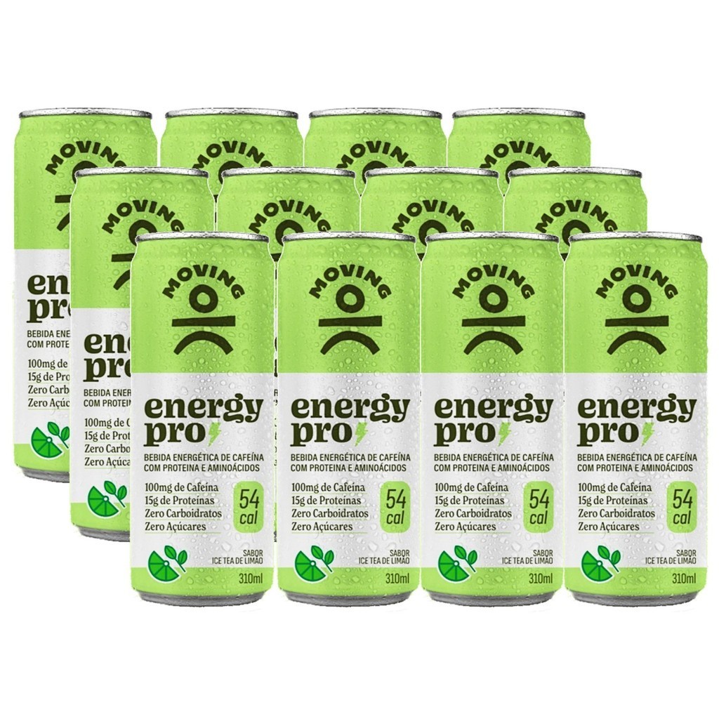 Kit c/ 12un Suplemento MOVING Energy Pro Ice Tea Limão 310ml | Shopee Brasil
