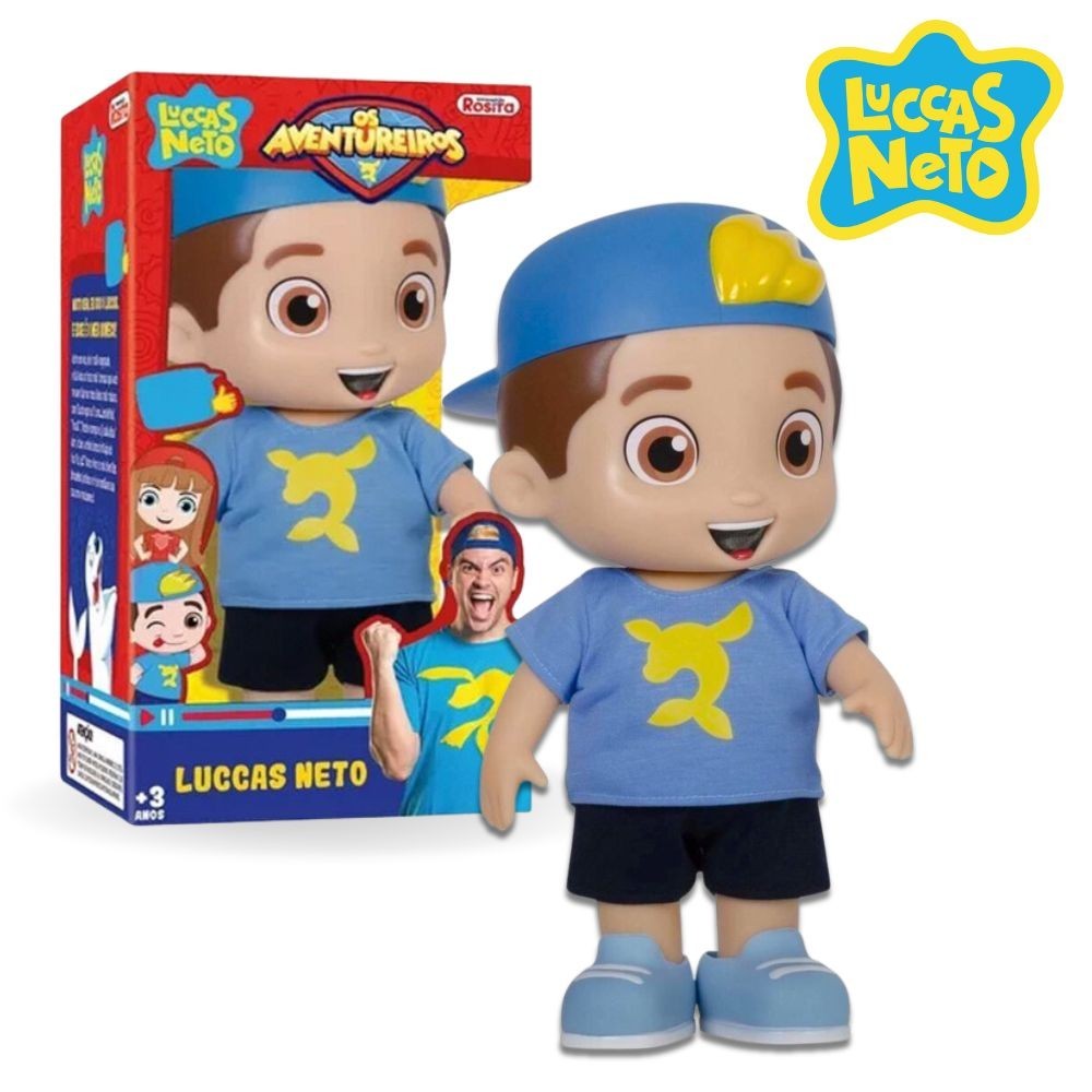 Boneco Youtuber Os Aventureiros Luccas Neto Articulado 28cm Vinil ...