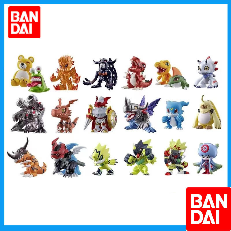 Bandai original 4cm agumon wargreymon tailmon greymon metal action ...