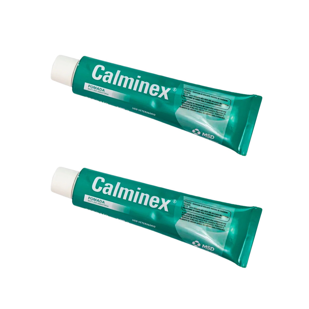 Calminex Pomada Msd Anti-inflamatória Uso Veterinário - 100g - Kit 2 ...