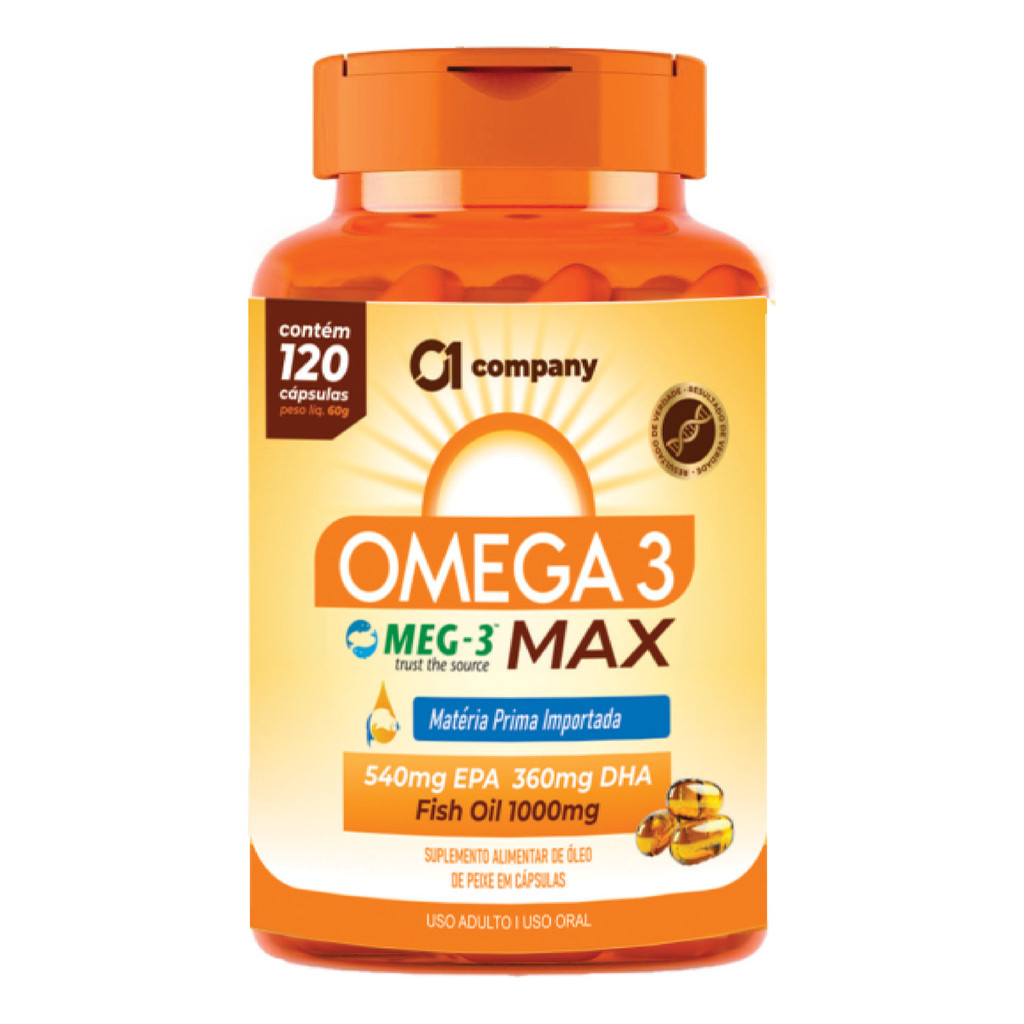 Omega 3 Max Epa 540 Mg Dha 360mg 01 Nutrition 120 Capsulas | Shopee Brasil