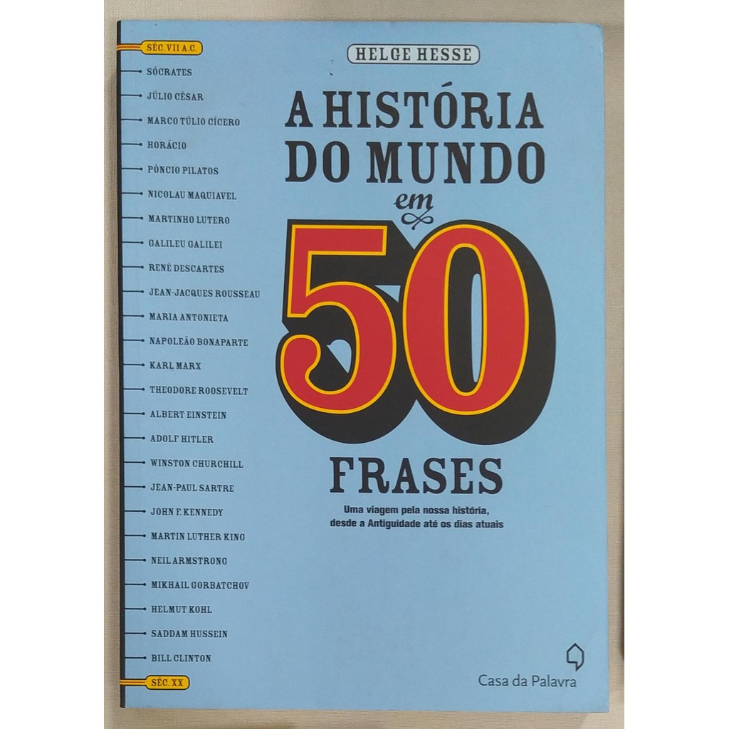 A História Do Mundo Em 50 Frases de Helge Hesse 7213183 | Shopee Brasil