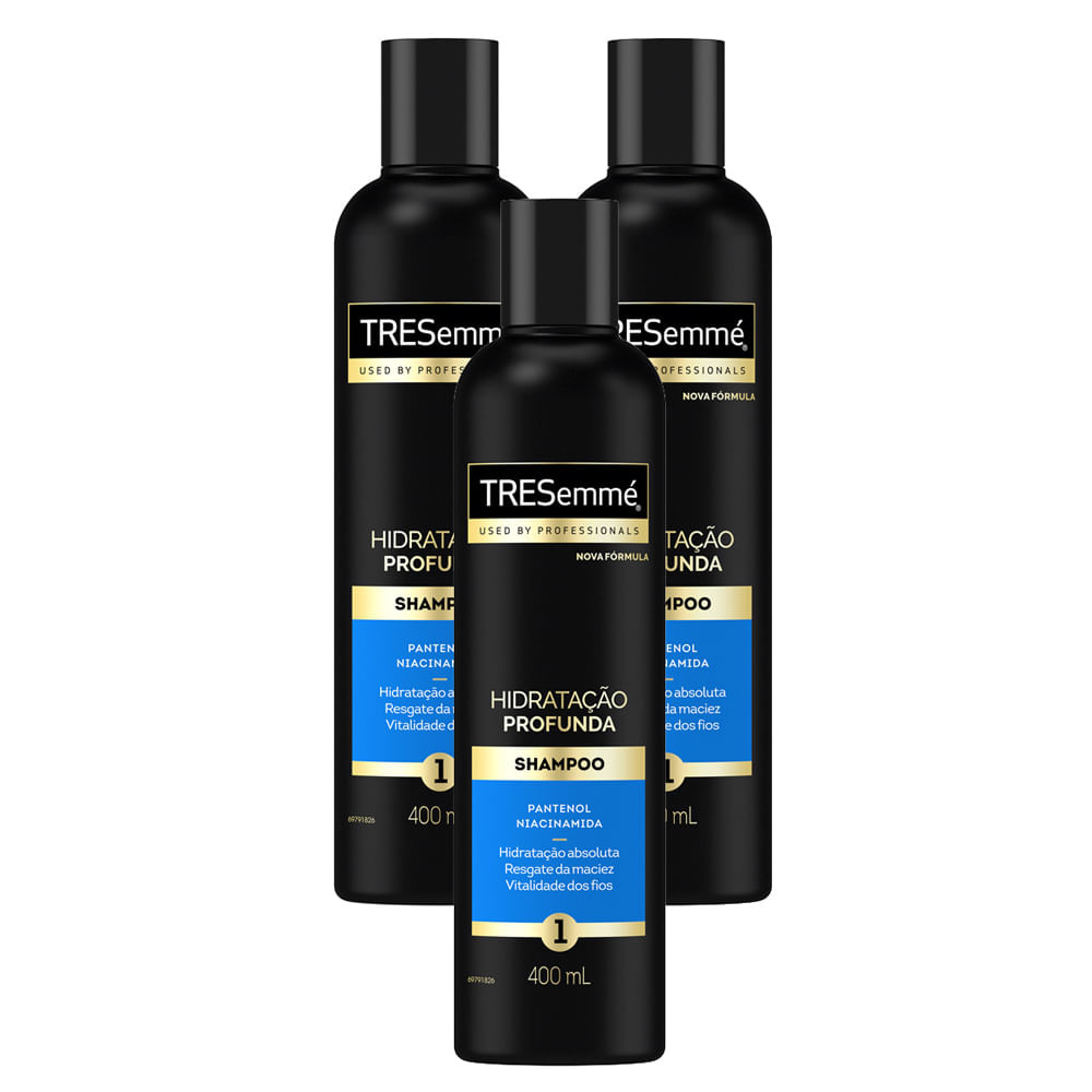 Shampoo TRESemmé Hidratação Profunda 400ml | Kit com três unidades ...