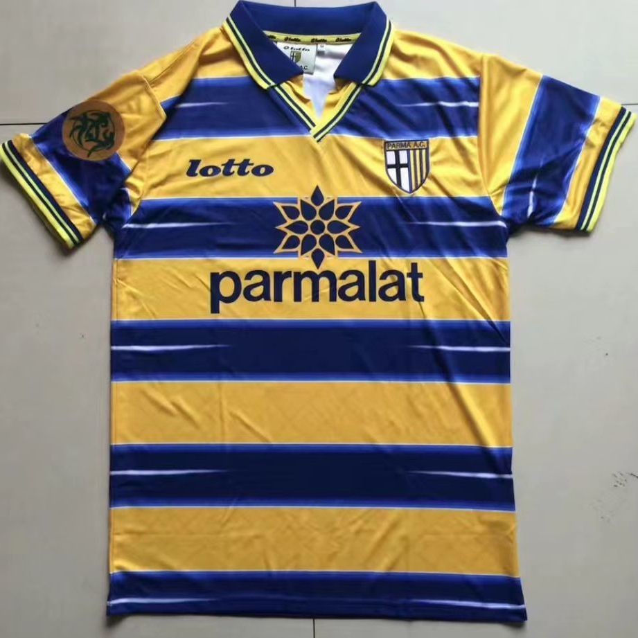 98-99-00 Serie A Parma retro velha camisa Cresporon Buffon uniforme de ...