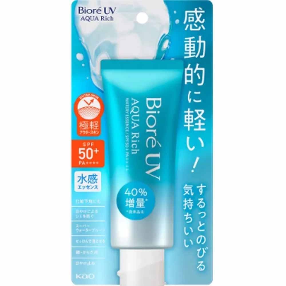 (70G) Biore Kao UV Sunscreen Aqua Rich Watery Essence SPF50+ PA++++ | Shopee Brasil