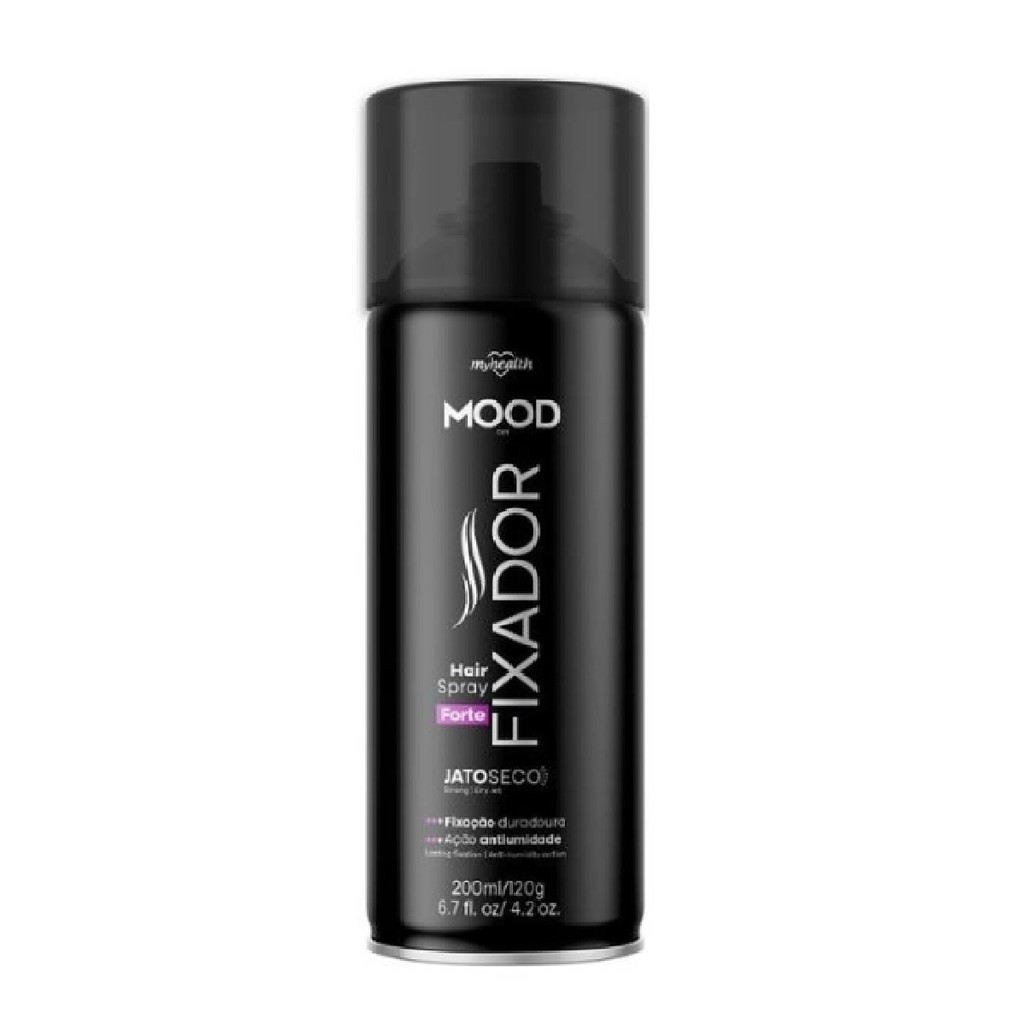 Mood Fixador Hair Spray Forte Jato Seco 200ml | Shopee Brasil