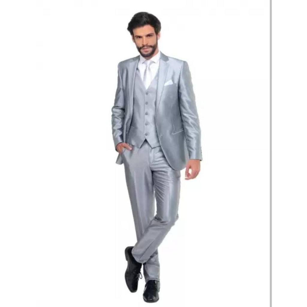Terno/Costume Poliviscose - Prata | Shopee Brasil