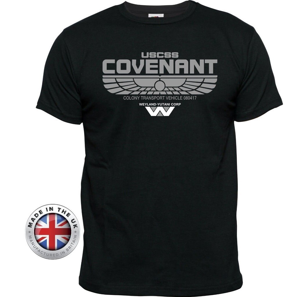 Camiseta Alien Uscss Covenant De Algodão Preto . Unissex | Shopee Brasil