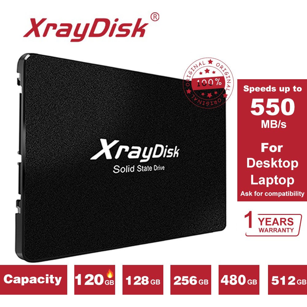 SSD xraydisk 120GB 240GB 480GB 1TB 2,5'sata iii ssd 100 % Para Novo Computador | Shopee Brasil