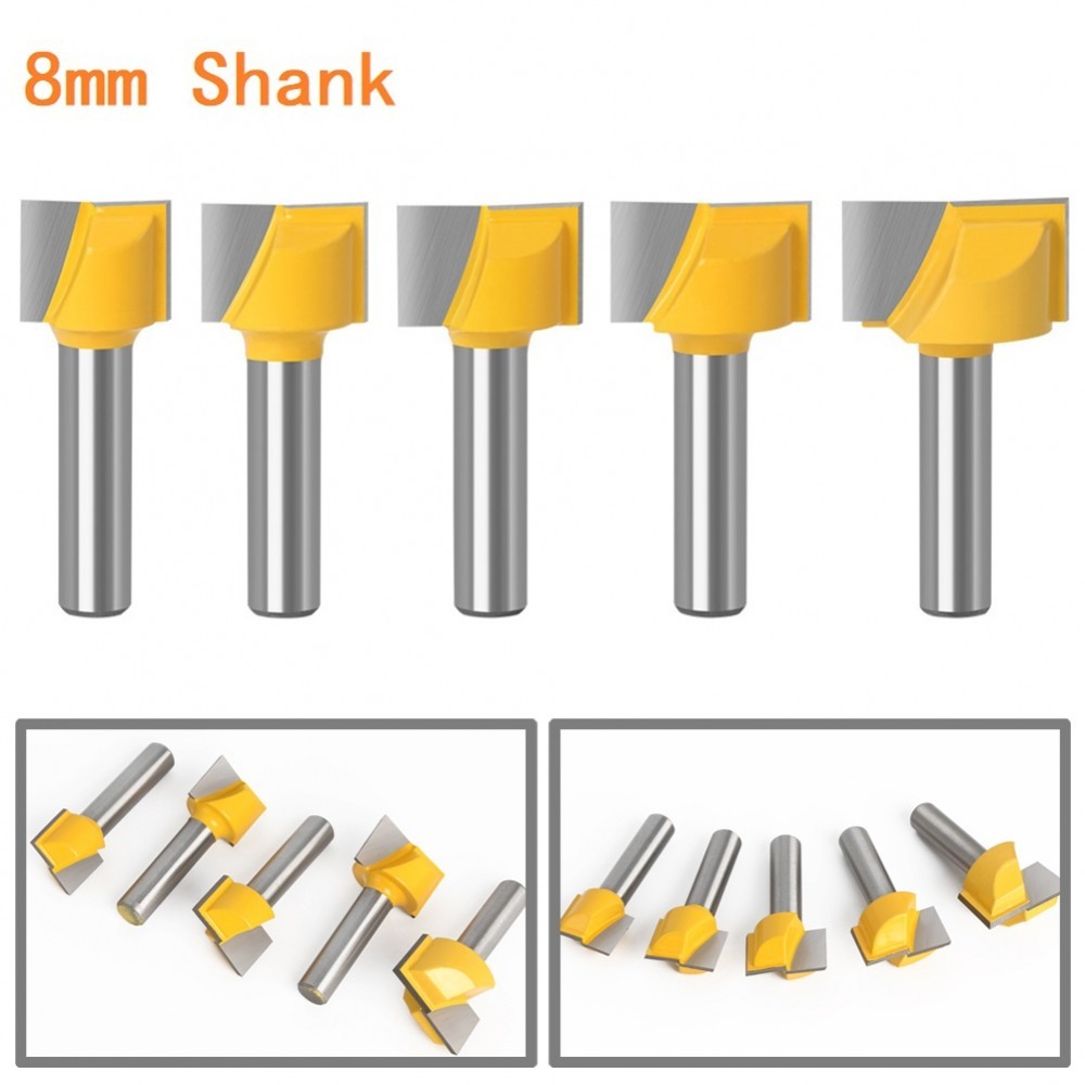 Router Bit 1pc 8 * 18mm 20mm 22mm 25mm Fresa CNC De Limpeza De Gravação ...