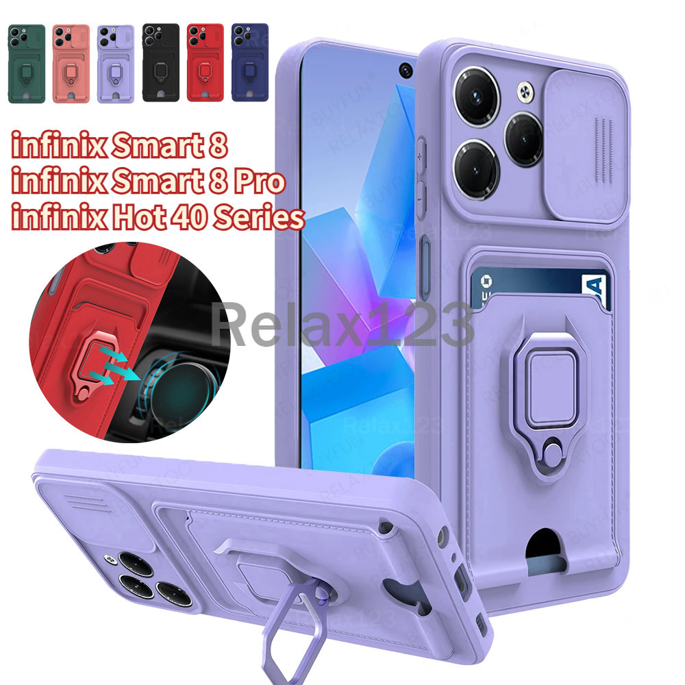 Para infinix Smart8 8Pro Hot40i 4G 5G Hot 40 Hot40Pro Smart 8 Caixa 2024 TPU Carteira De ...