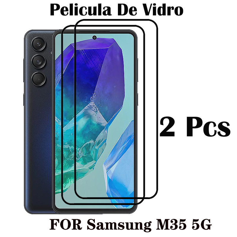 2 Pcs Película De Vidro Samsung M35 5G Pelicula Temperado Para Galaxy ...