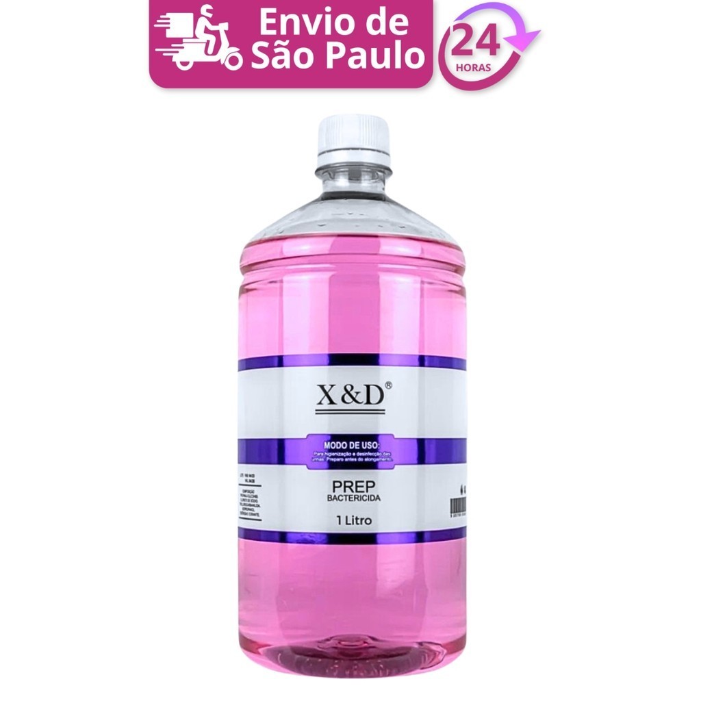 Prep 1L Higienizador Para Alongamento Extensão De Unhas Postiça Gel ...