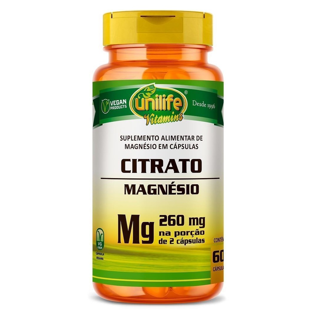 Citrato de Magnésio 60 Cápsulas Unilife | Shopee Brasil