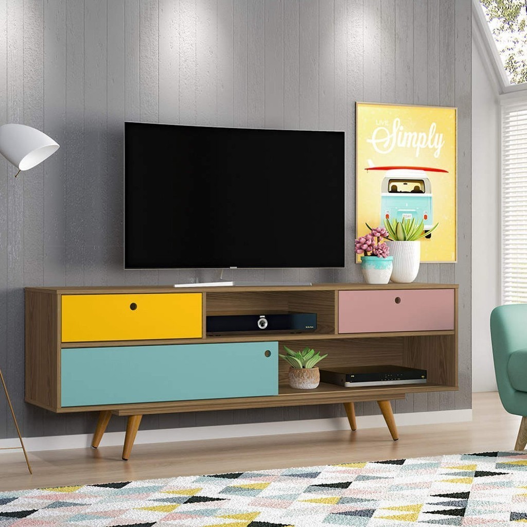 Rack para TV 48 Polegadas Retro Color | Shopee Brasil