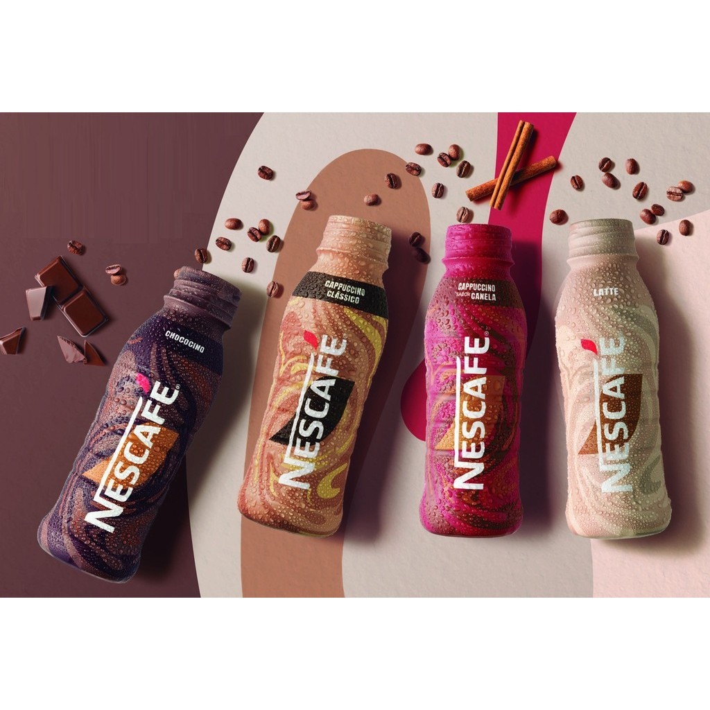 Nestlé 4 Achocolatados Nescafé Cappucino Chococino Latte Cappuccino sabor Canela Bebida Láctea ...