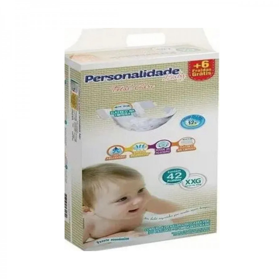 Fralda Personalidade Baby Total Care XXG 42 Unidades | Shopee Brasil