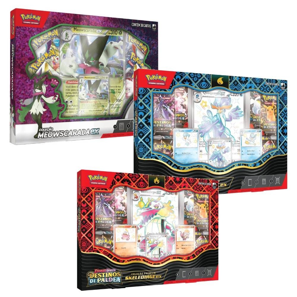Cartas Pokémon TGC Box Premium Iniciais de Paldea - Copag | Shopee Brasil