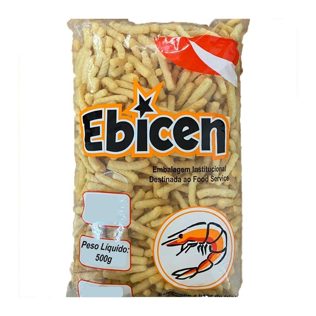 Salgado Ebicen Sabor Camarão 500g - Glico | Shopee Brasil
