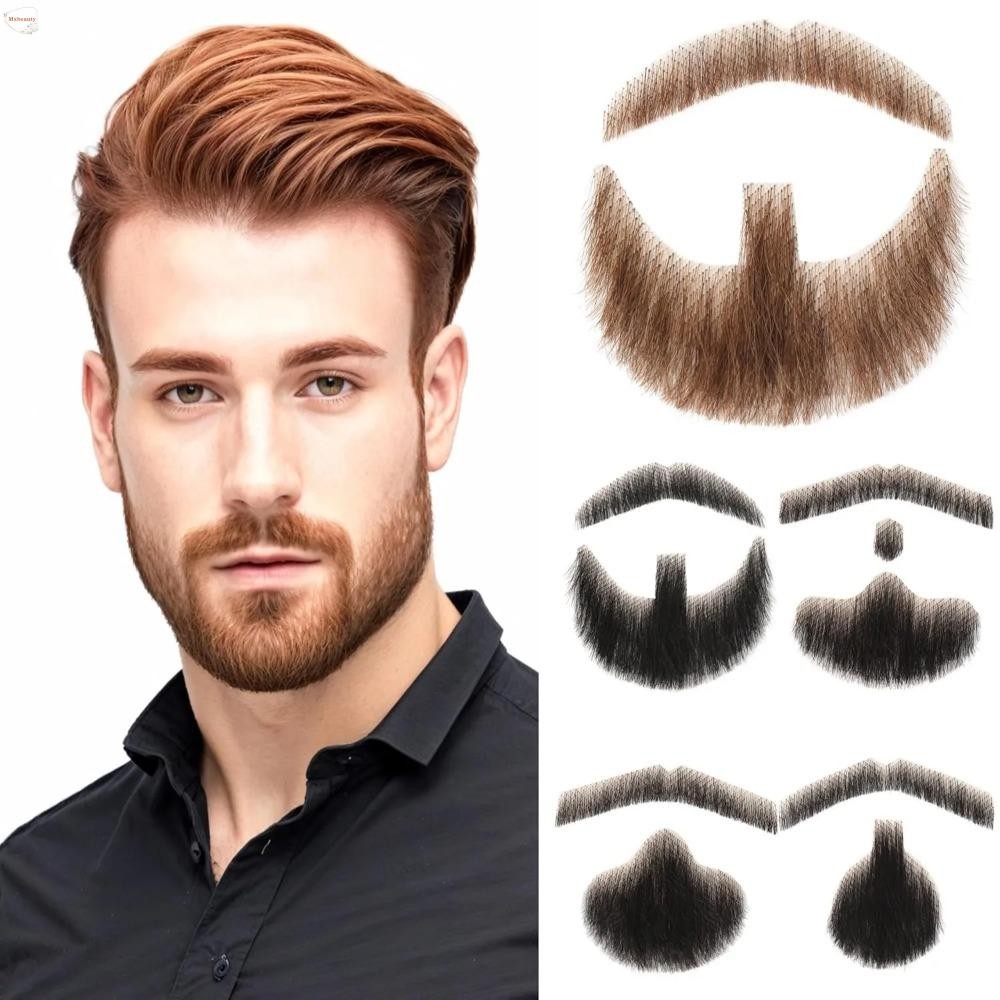 MXBEAUTY Barba De Cabelo Humano , Maquiagem Real Artesanal , Falsa ...