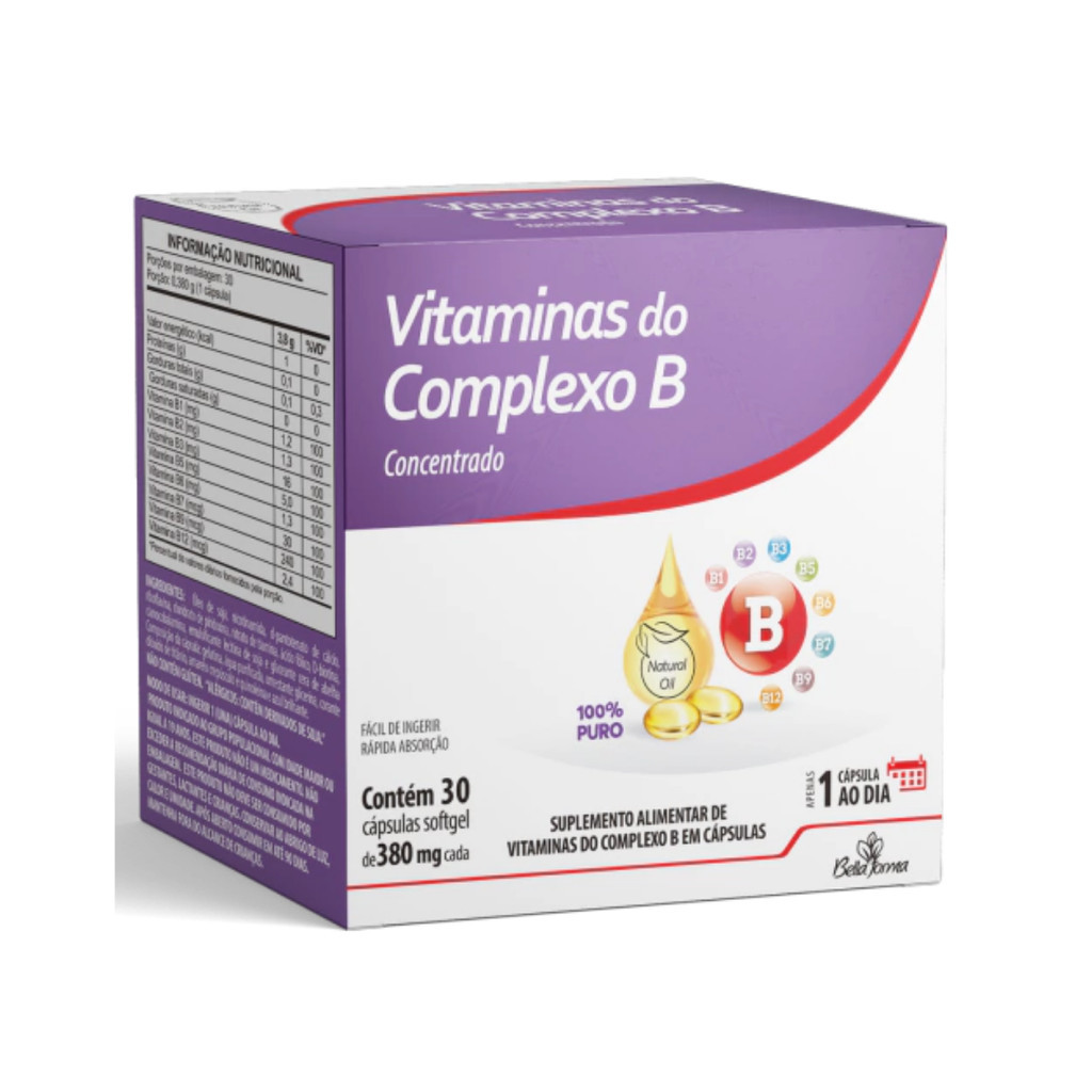 Vitamina Do Complexo B Concentrado 30cps – Bella Forma | Shopee Brasil