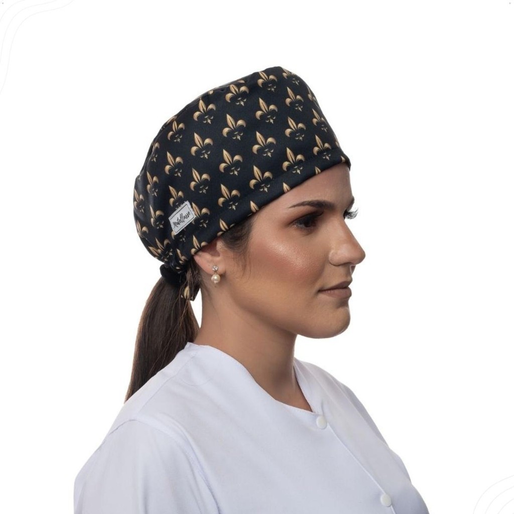 Touca Cirúrgica de Tecido Masculina ou Feminina Flor de Lis | Shopee Brasil