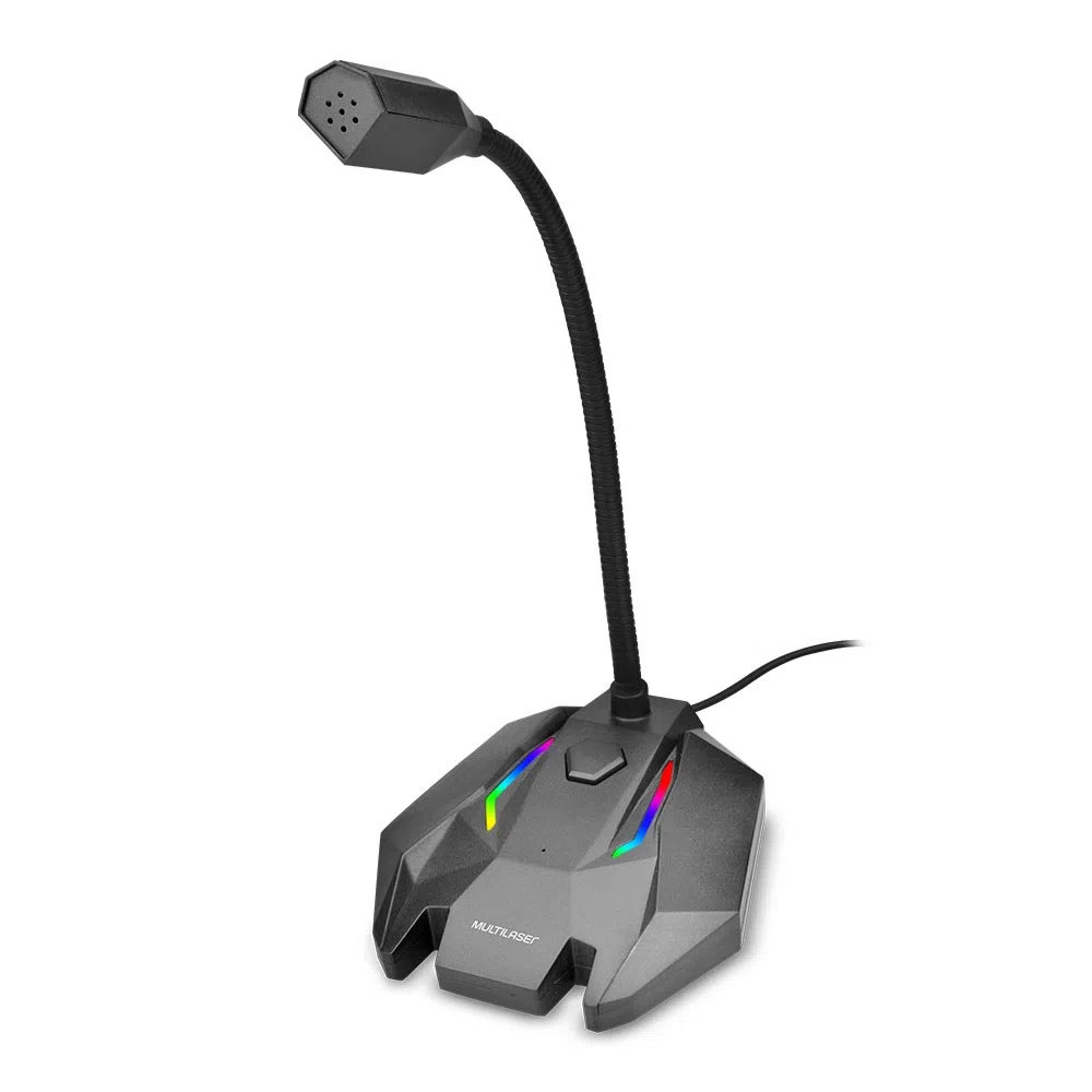 Microfone Gamer USB Com LED Multilaser - PH363 | Shopee Brasil