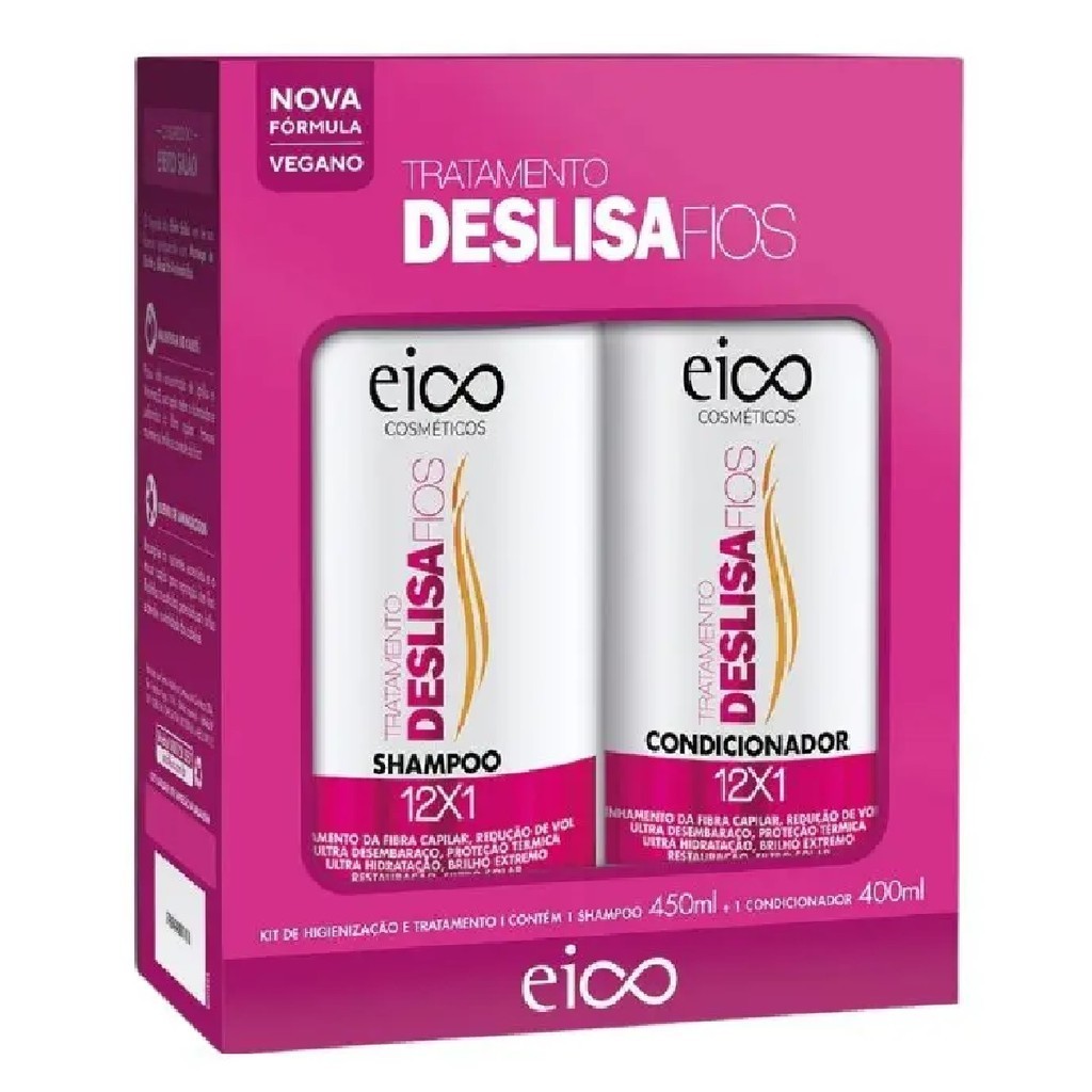 Eico Deslisa Fios Kit Sh 450ml+Cond 400ml | Shopee Brasil