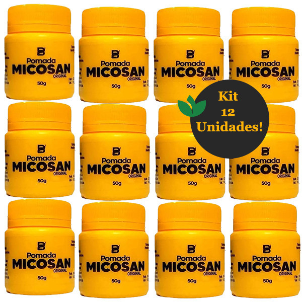 KIT 12 Unidades Pomada MICOSAN Original 50g BARUC | Shopee Brasil