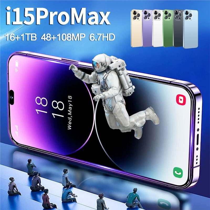 I15 Pro Max Smartphone 5G 6.7 Polegadas HD 16G + 1TB Celular Dual SIM Celulares 7800mAh ...