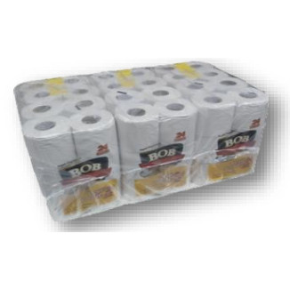 FARDO PAPEL HIGIENICO BOB PREMIUM 3x24 Folha Dupla 30m Neutro (Leve 24 ...