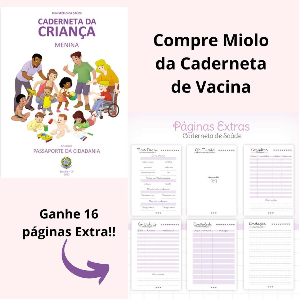 Miolo Caderneta de Saúde Atualizada - 7ª Edição | A5 - APENAS MIOLO ...