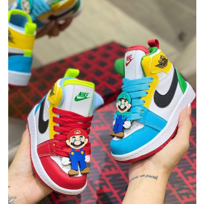 Tênis Nike Jordan Infantil Personagem Super Mario Bross Promoção ...