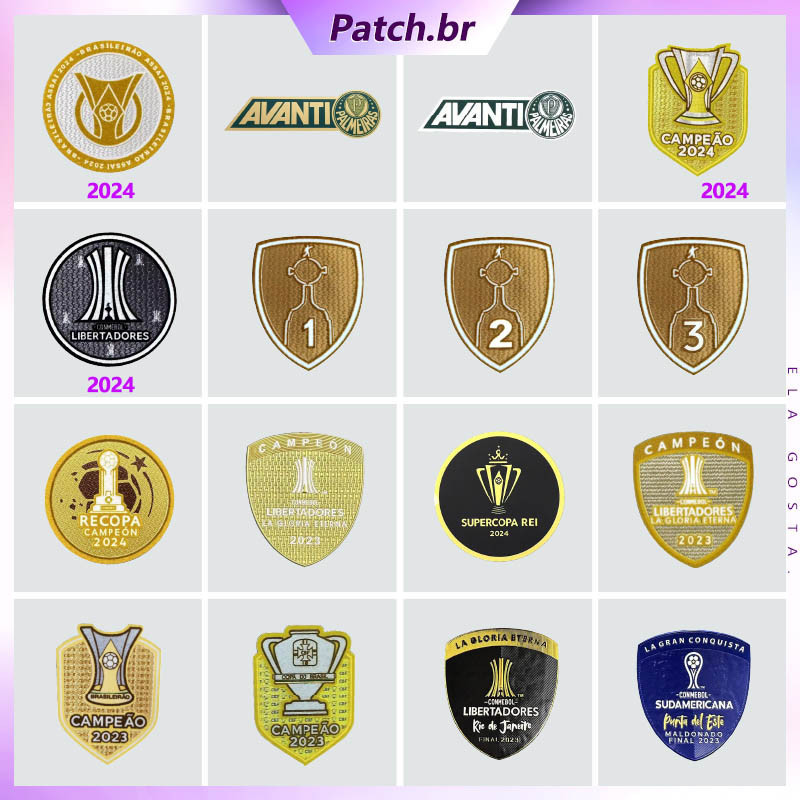 Crachá de futebol [Brasileirão] Patch de futebol 2024 [Libertadores ...