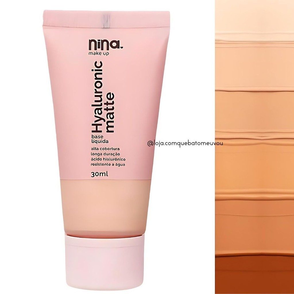 Base Liquida - Hyaluronic Matte - Nina Makeup | Shopee Brasil