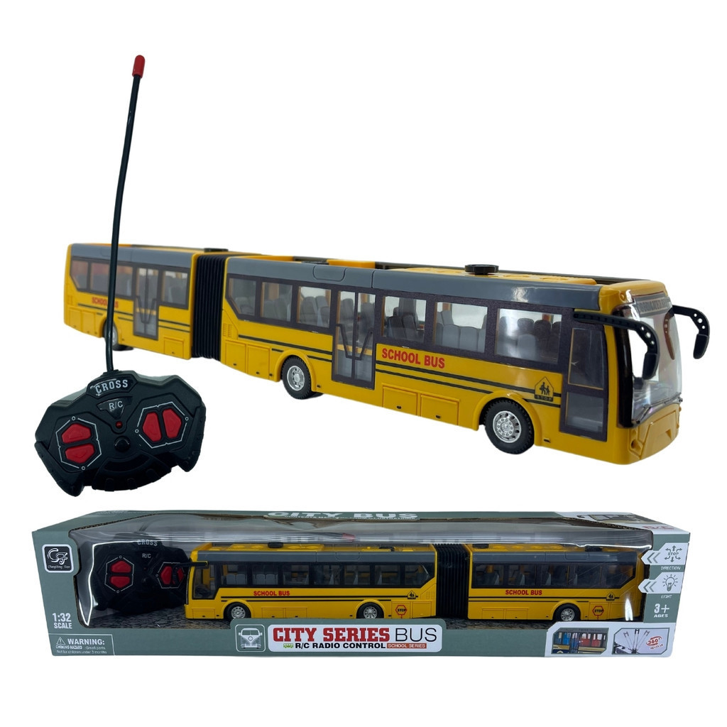 Ônibus Controle Remoto Bateria Recarregável Articulado city bus ...