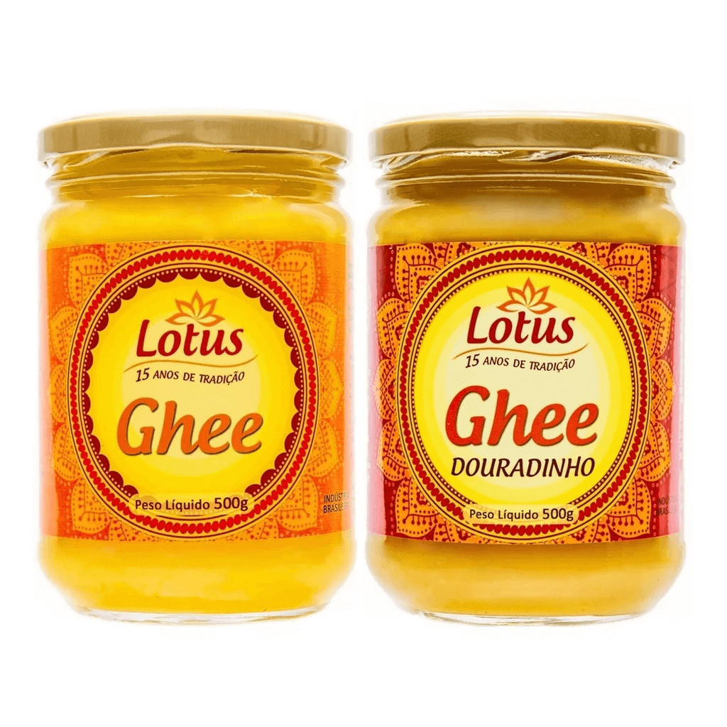 KIT GHEE DOURADINHO 500G + GHEE TRADICIONAL 500G - LOTUS | Shopee Brasil