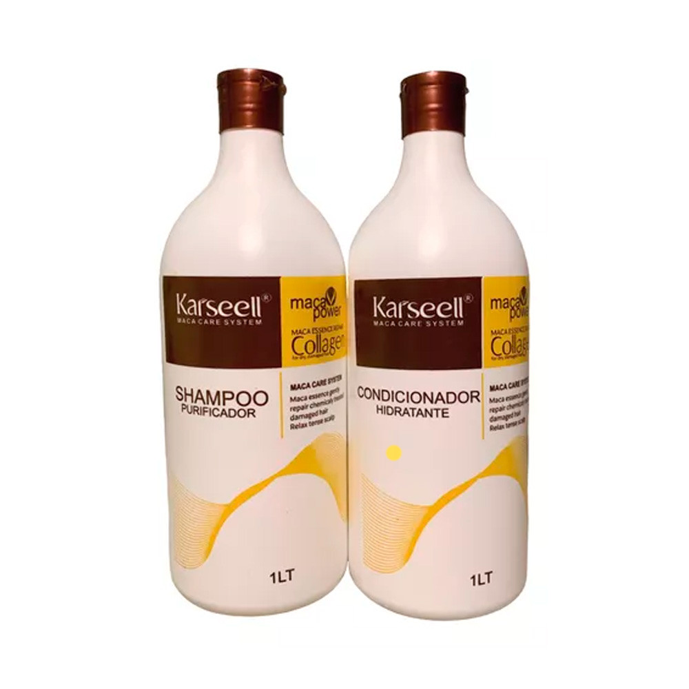 Kit Shampoo e Condicionador Para Cabelo Collagen Karseell 1L | Shopee ...