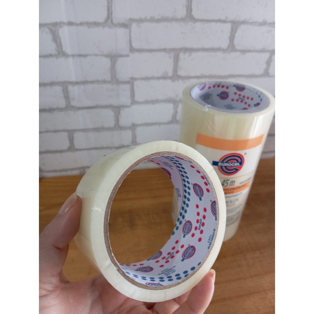 Fita Adesiva Transparente 45mm X 45m Eurocel | Shopee Brasil