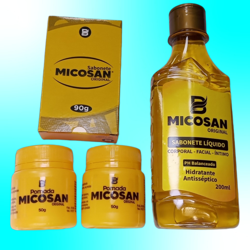 Kit Pomada Micosan Clareador Completo Contra Manchas Na Pele e Coceiras ...